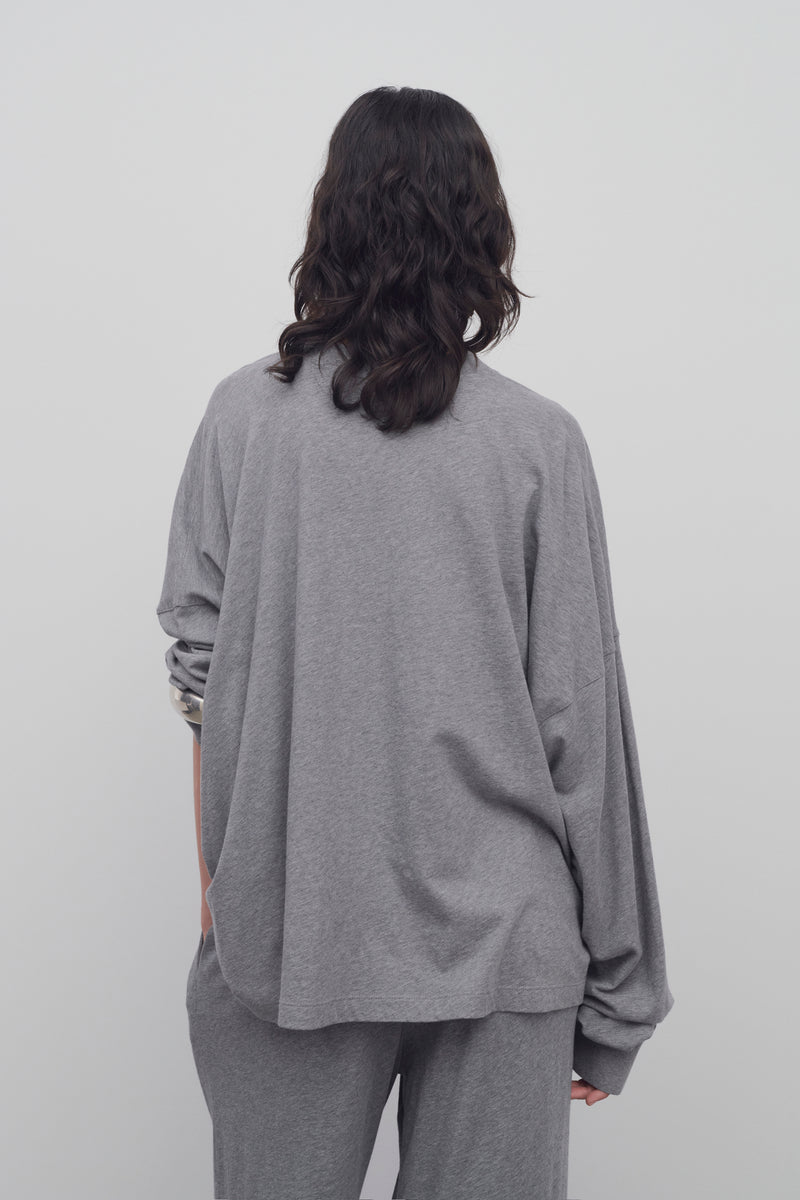 Ura Top Grey in Cotton – The Row