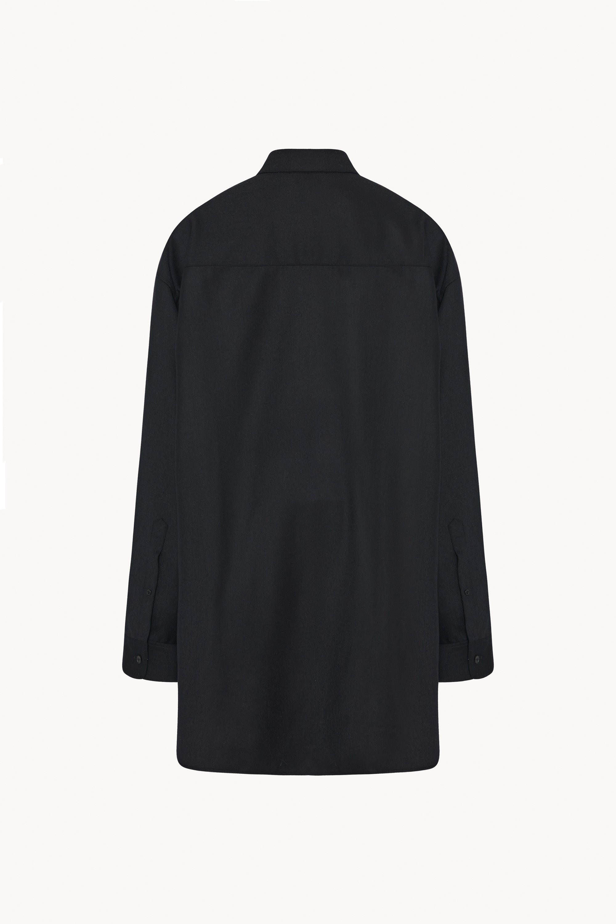 Caroline Shirt Black in Virgin Wool – The Row